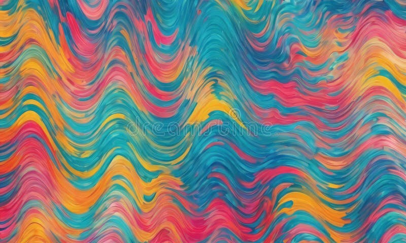 Vibrant Abstract Pattern Overlapping Curved Lines In Various Colors