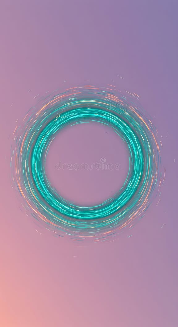 A Bright Glowing Circular Energy Ring Against a Gradient Background ...