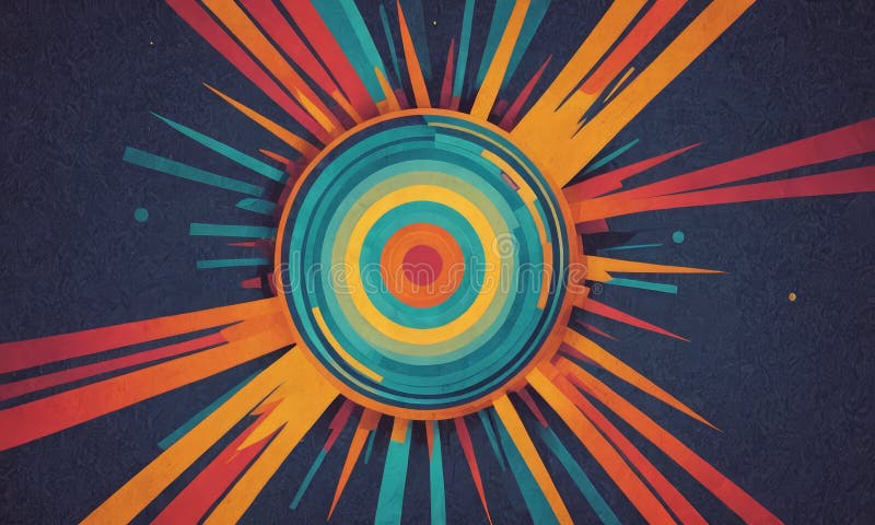 Vibrant Abstract Design Features Central Circular Shape Surrounded by ...