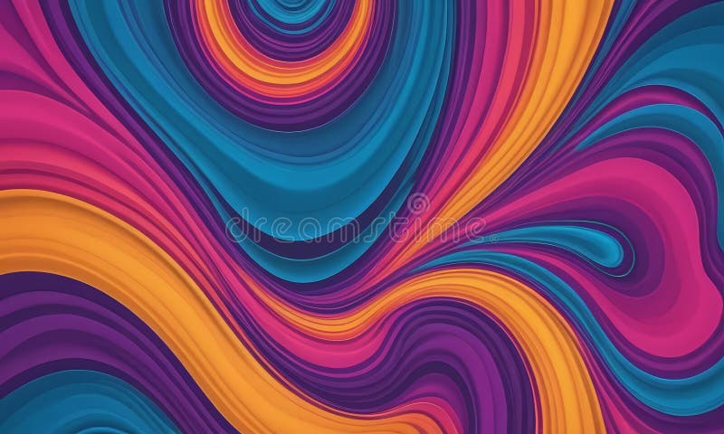 Vibrant Abstract Pattern Features Swirling Lines in Shades Blue, Pink ...