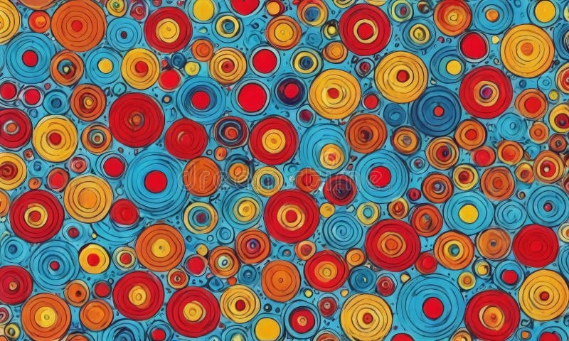 Vibrant Abstract Pattern Overlapping Circles in Various Colors ...