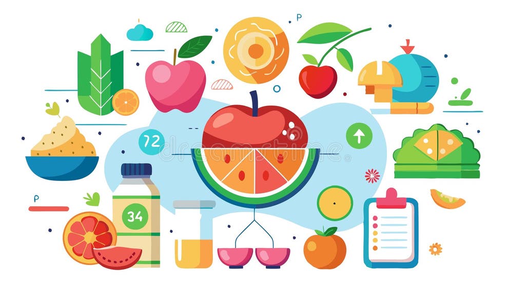 The Image Presents a Vibrant Infographic on Healthy Eating, Emphasizing ...
