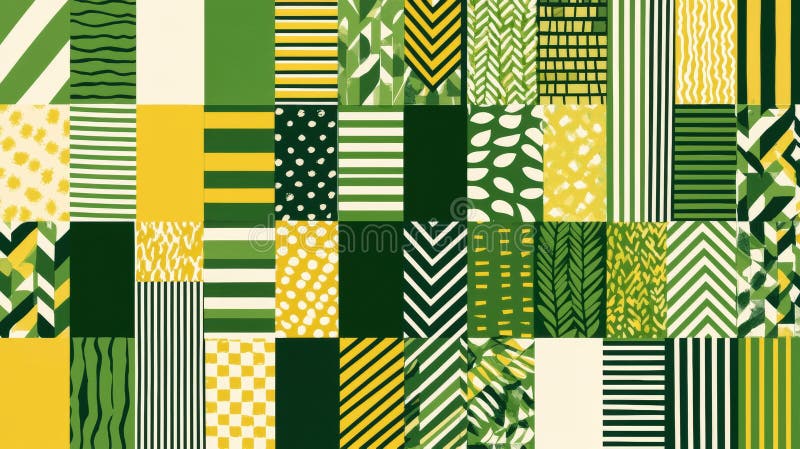 A Patchwork of Geometric Shapes and Patterns Form a Captivating Meadow ...