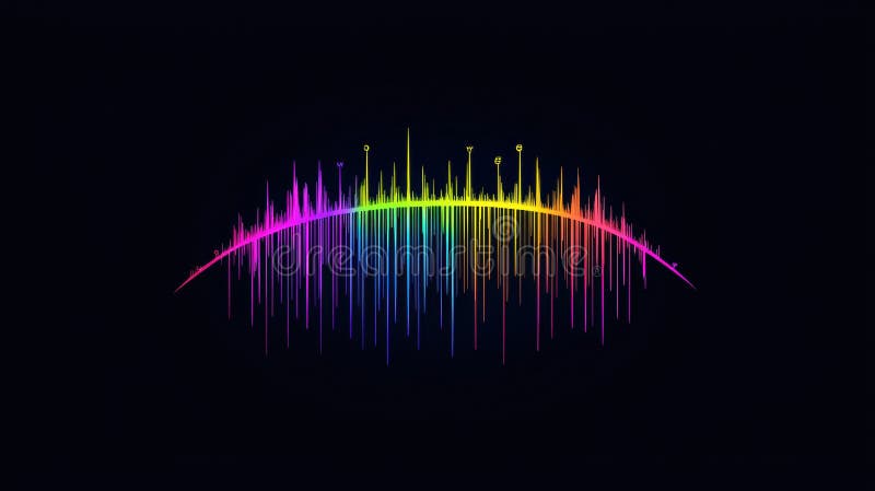 A Vibrant, Abstract Sound Wave Graphic. Stock Photo - Image of graph ...