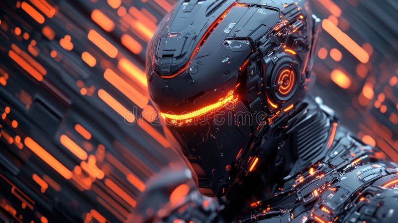 Futuristic Android Revolution Wallpaper with Sleek Robot, Glowing LEDs ...