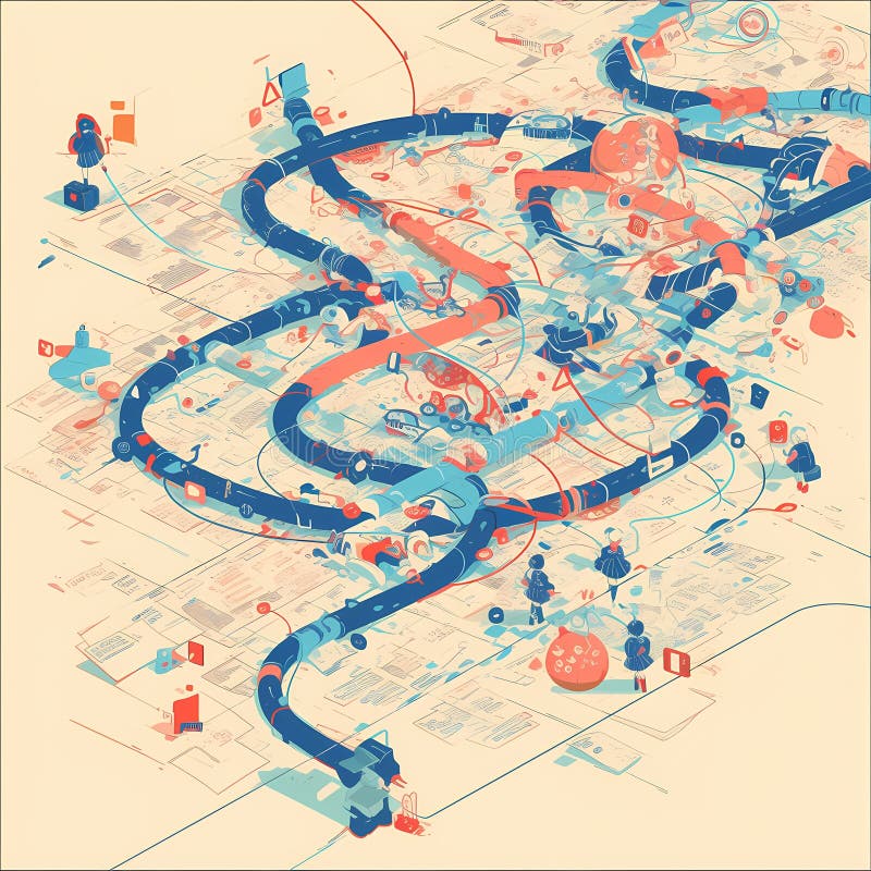 Navigating Complexity: a Flowchart for Clarity Stock Illustration ...