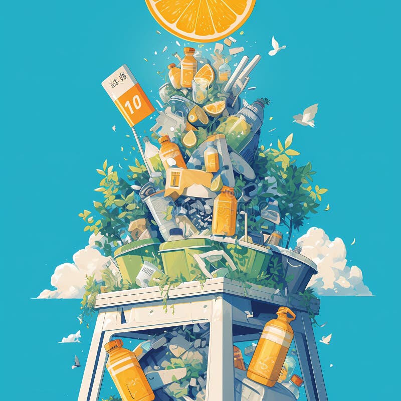 The Cycle of Reuse, Recycle, and Renew Stock Illustration ...