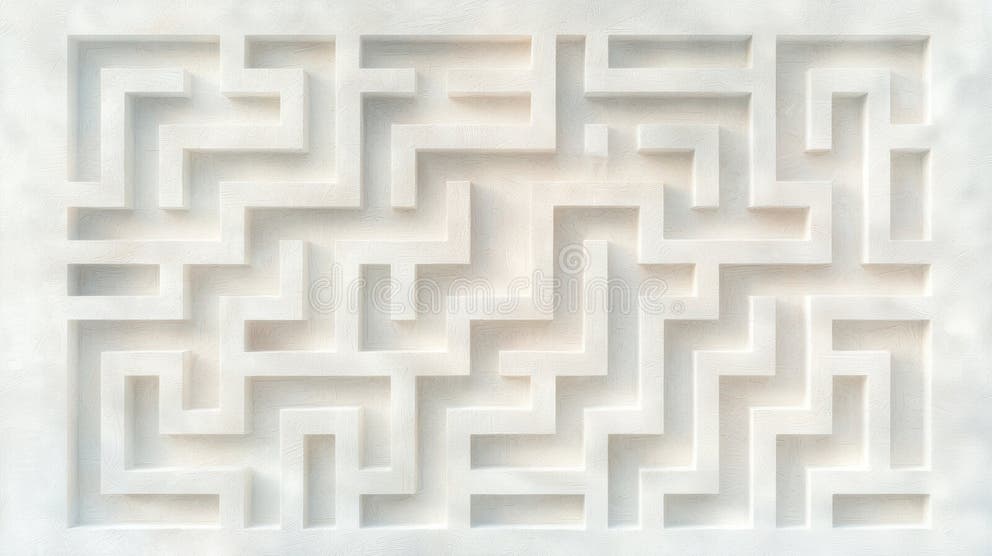 A White Maze with a Textured Surface. Stock Image - Image of viewer ...