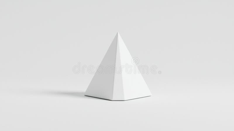 A White Pyramid Sits on a White Background. Stock Image - Image of text ...