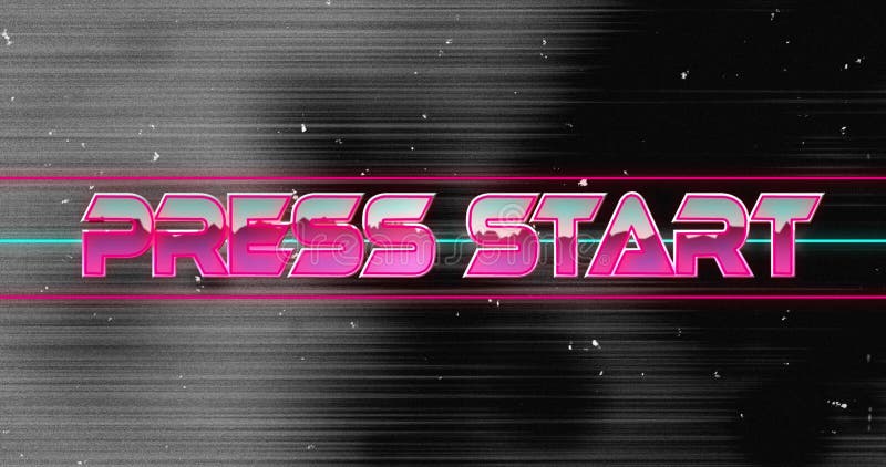 Image of Press Start Text Over Spots Stock Image - Image of gaming ...