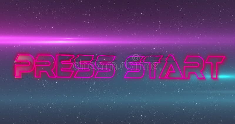 Image of Press Start Text Written in Seamless Loop Stock Illustration ...