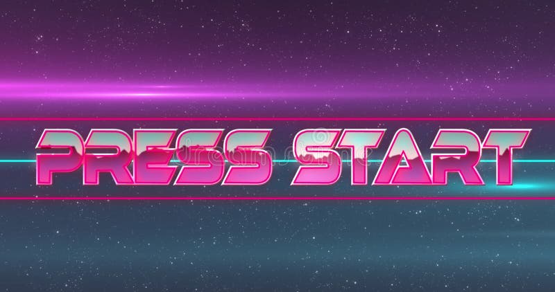 Image of Press Start Text Written in Seamless Loop Stock Illustration ...