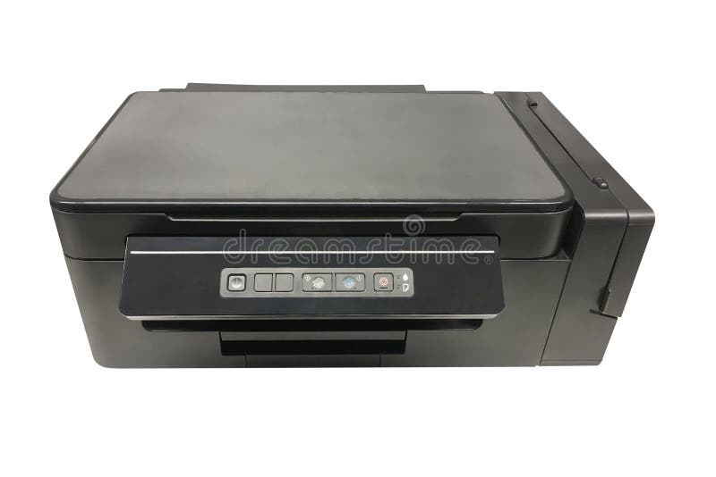 Inkjet Printer Isolated on White Background Stock Photo - Image of ...