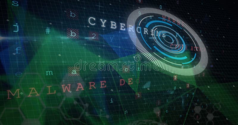 Image of Processing Circle, Data and Cybercrime in Digital Space Stock ...