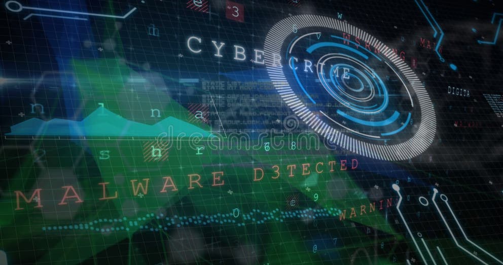 Image of Processing Circle, Data and Cybercrime in Digital Space Stock ...