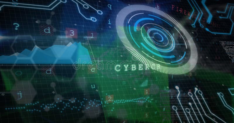 Image of Processing Circle, Data and Cybercrime in Digital Space Stock ...