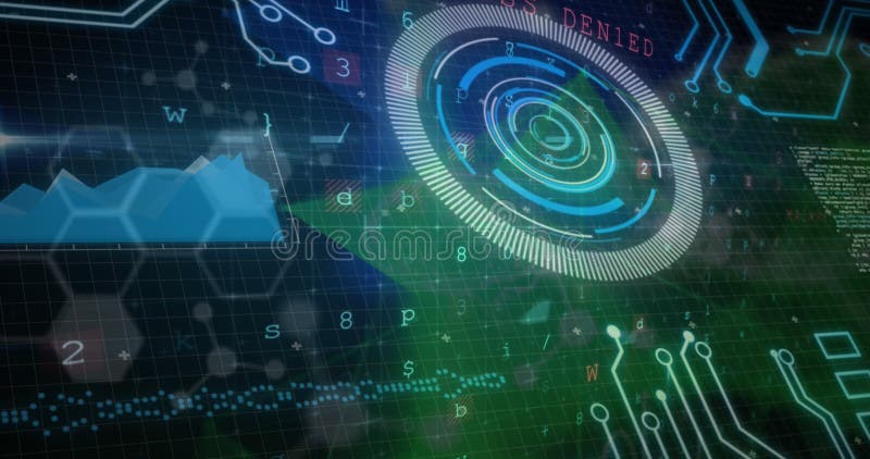 Image of Processing Circle, Data and Cybercrime in Digital Space Stock ...
