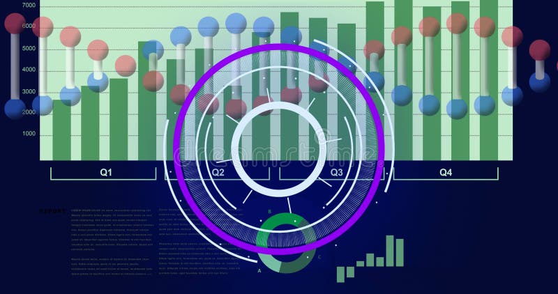 Image of Processing Circle on Dna Chain, Scientific Graph and Data ...
