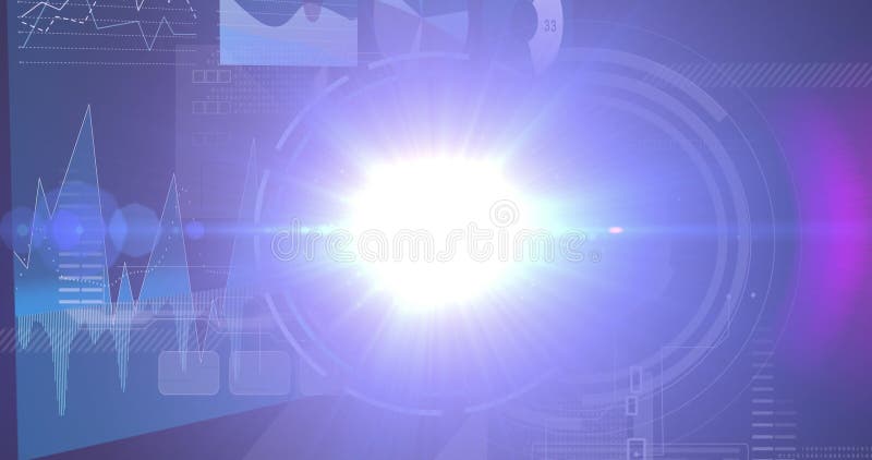 Image of Processing Circle and Light on Scientific Graph and Data Stock ...