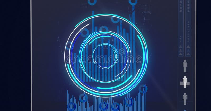 Image of Processing Circle and Moving Light on Scientific Graph Stock ...