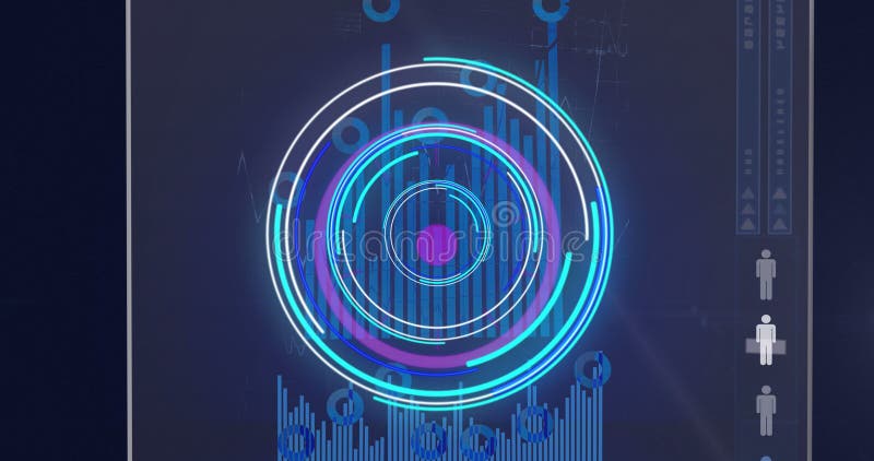 Image of Processing Circle and Moving Light on Scientific Graph Stock ...