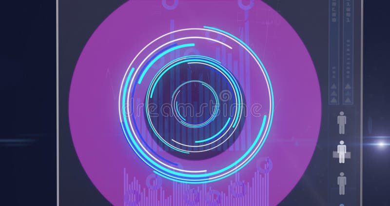 Image of Processing Circle and Moving Light on Scientific Graph Stock ...