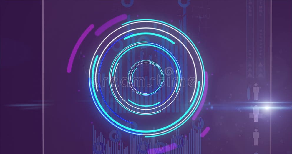 Image of Processing Circle and Moving Light on Scientific Graph Stock ...