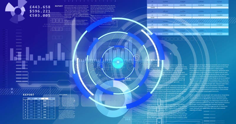 Image of Processing Circle Moving Over Scientific Graph and Data Stock ...