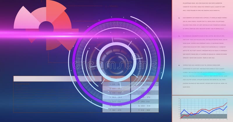 Image of Processing Circle on Scientific Graph and Data Stock ...