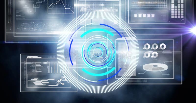 Image of Processing Circle on Scientific Graph and Data Stock ...