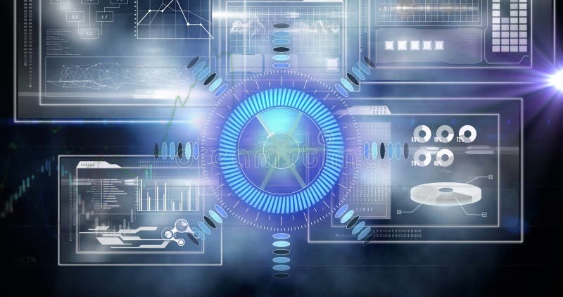 Image of Processing Circle on Scientific Graph and Data Stock ...