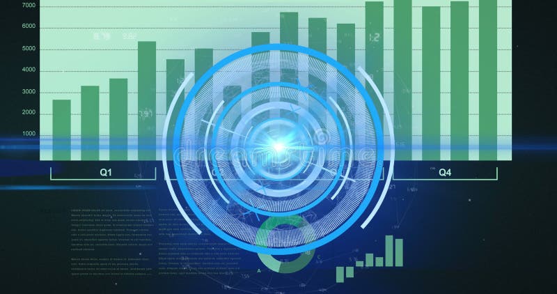 Image of Processing Circle on Scientific Graph and Data Stock ...