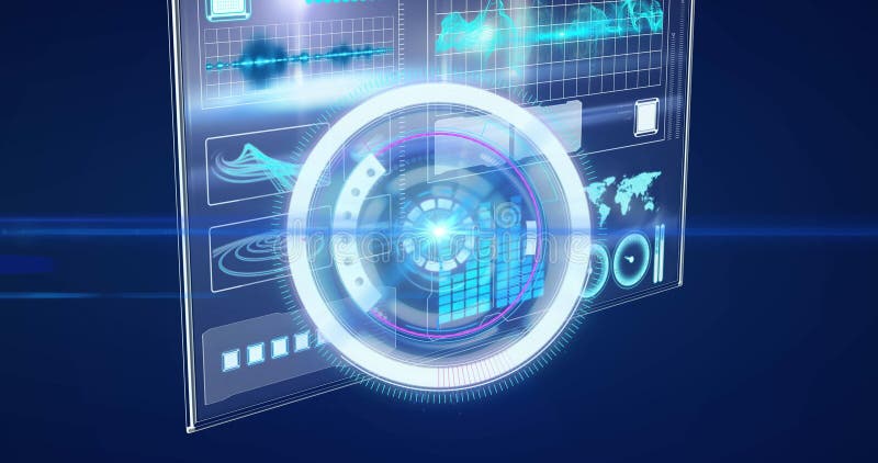 Image of Processing Circle on Scientific Graph and Data Stock Photo ...