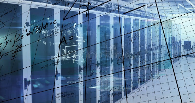 Image of Processing Data and Maths Calculations Over Computer Server ...