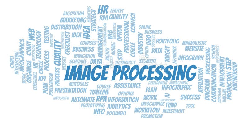 Image Processing Typography Word Cloud Create with the Text only. Stock ...