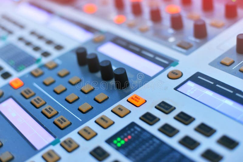 Image of an Professional Audio Mixer Outdoor. Stock Photo - Image of ...