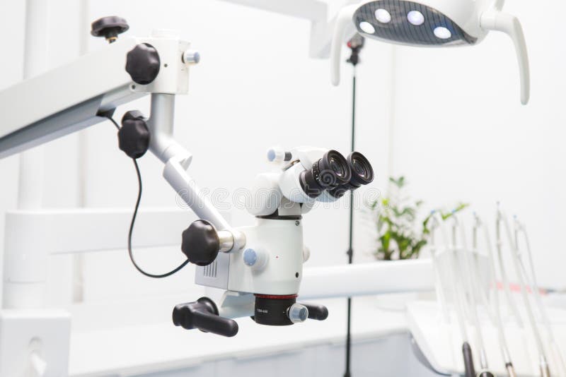 Image of a Professional Dental Endodontic Binocular Microscope Stock ...