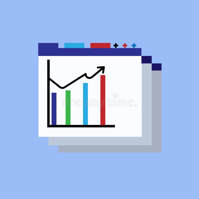 Bar Graph Image on a White Background, Profit Growth, Vector ...