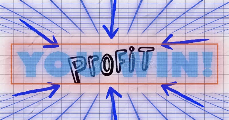 Image of Profit You Win in Digital Abstract Space with Arrows Stock ...