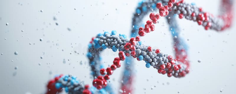 Close-up View of a DNA Double Helix Structure Showcasing Intricate ...