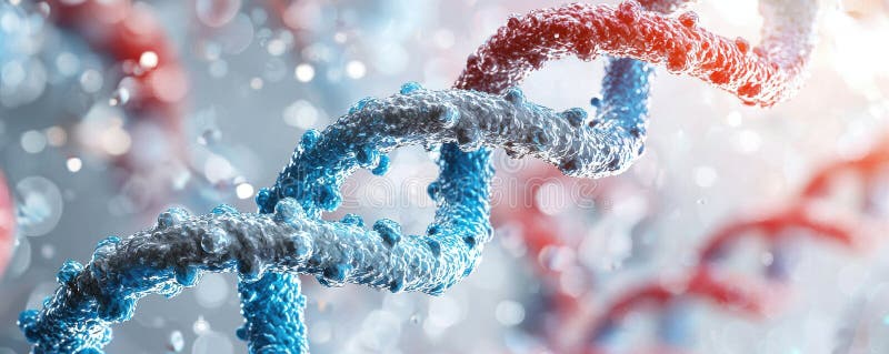 Close-up View of a DNA Double Helix Structure Showcasing Intricate ...