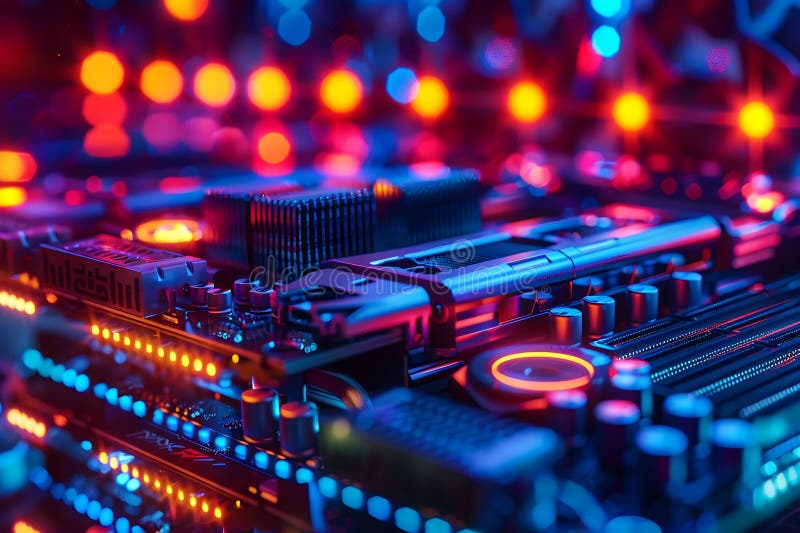 Computer Technology Boards and Components Stock Image - Image of ...