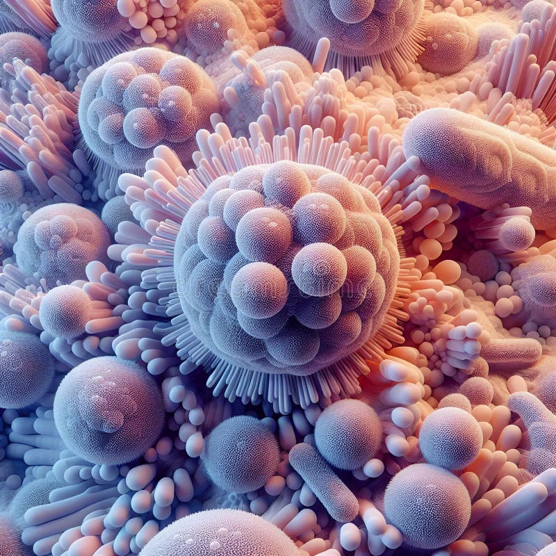 Microscopic Menace: the Hidden World of Pathogens Stock Illustration ...