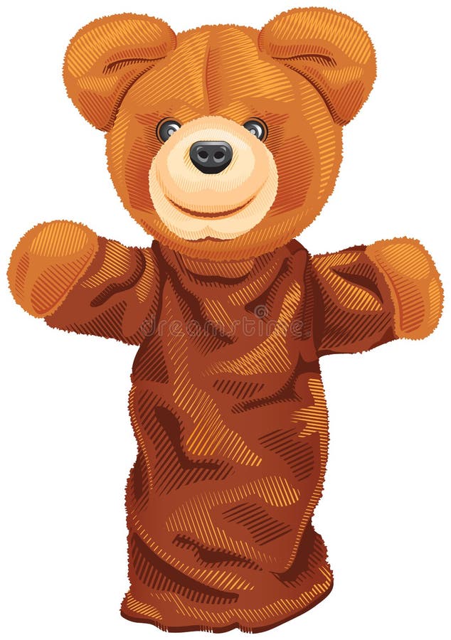 Image puppet bear isolated stock vector. Illustration of mammal - 184893053