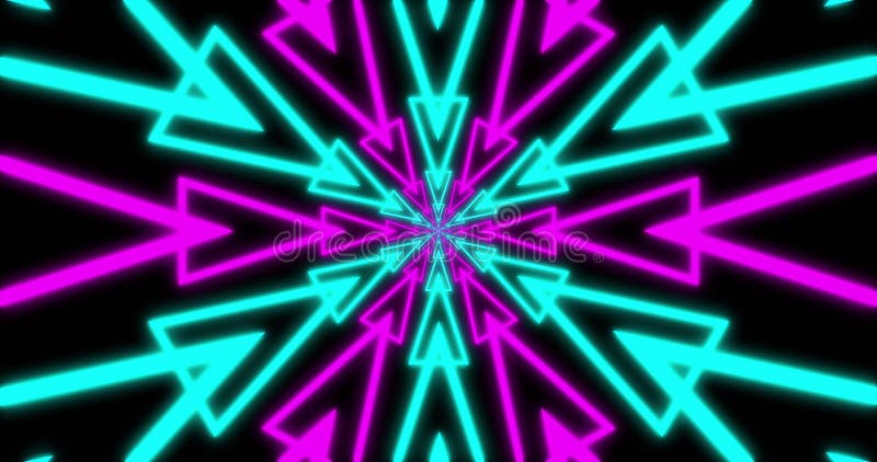 Image of Purple and Green Neon Pattern Moving in Hypnotic Motion on ...