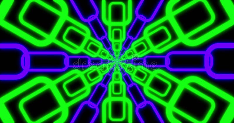 Image of Purple and Green Neon Pattern Moving in Hypnotic Motion on ...