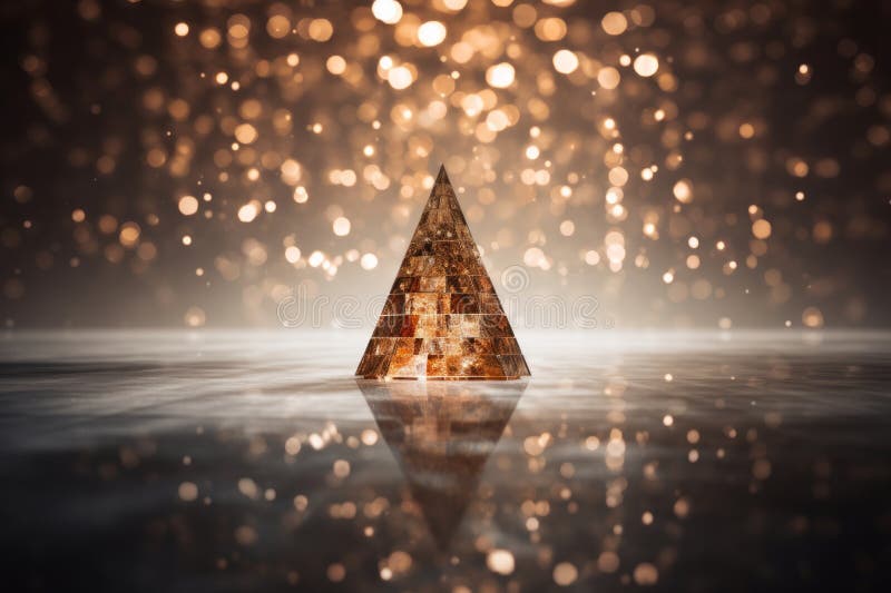 An Image of a Pyramid with Lights on it Stock Illustration ...