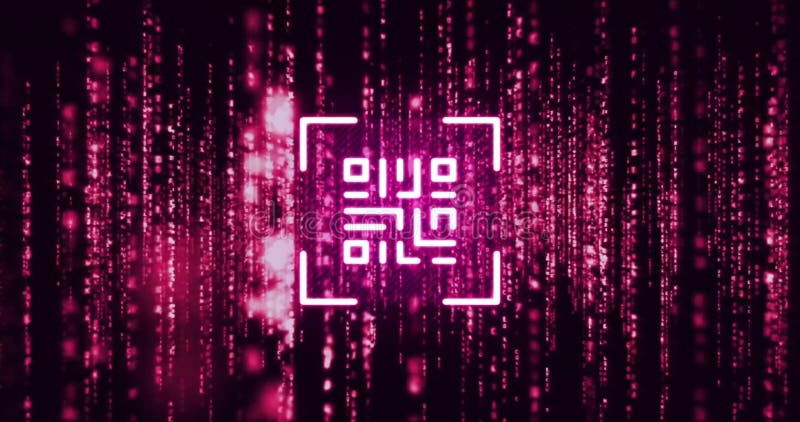 Image of Qr Code and Glowing Light Trails Stock Image - Image of ...
