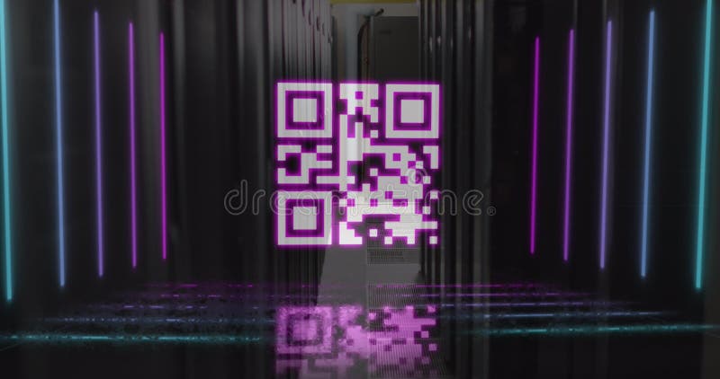 Image of Qr Code Over Servers Stock Image - Image of servers, access ...