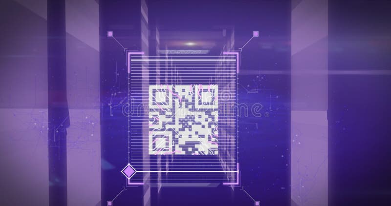Image of Qr Code Over Shapes Stock Illustration - Illustration of ...
